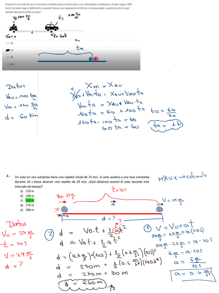 Ejercicios Cinematica | PDF