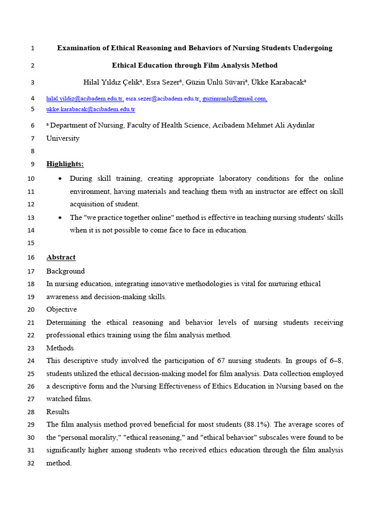 Ethical Film Anlysis | PDF | Learning | Decision Making