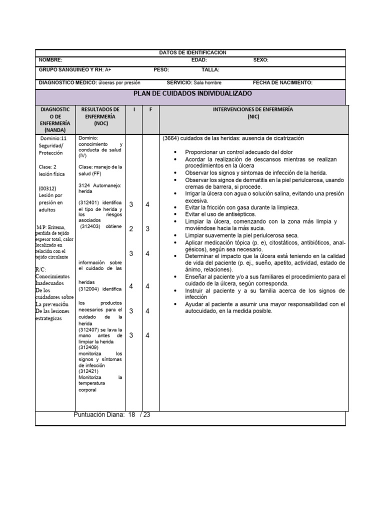 DX de Ulcera PP | PDF | Herida | Enfermedades y trastornos