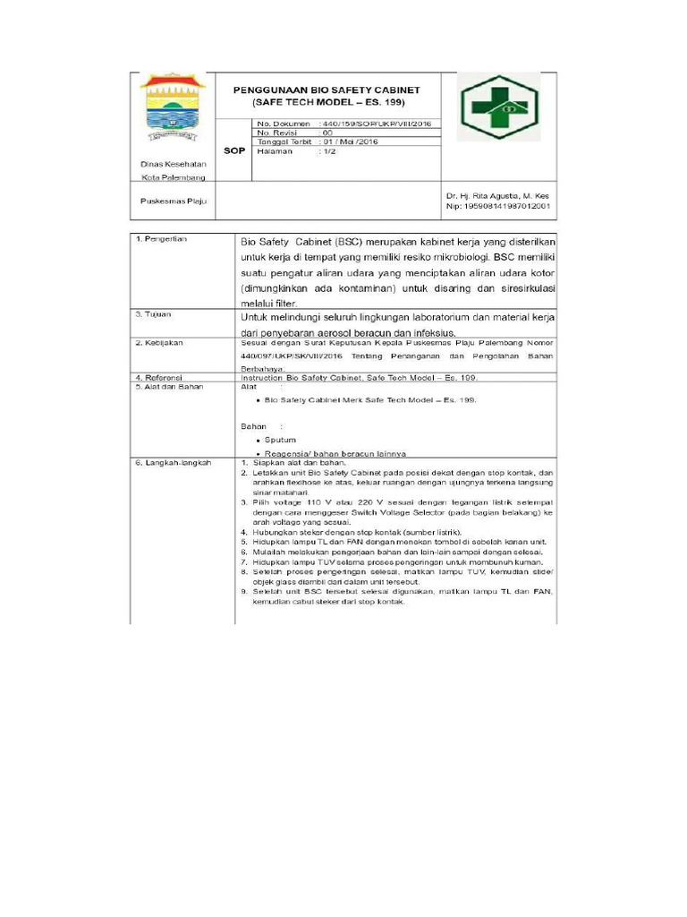 Sop BSC | PDF
