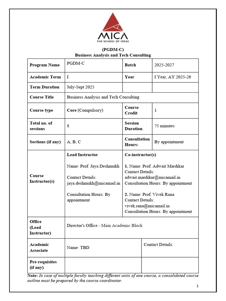 Multi Sectoral Business - Consulting Module - V2 For PGDM-C (Final) | PDF | Academic Integrity ...