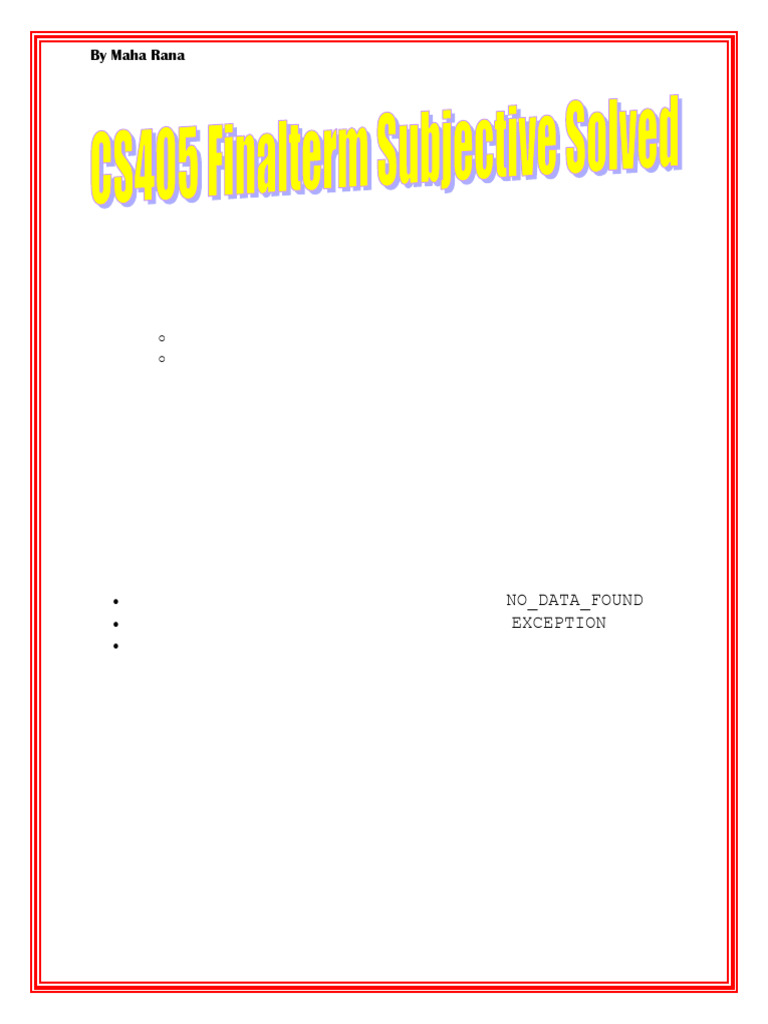 PL/SQL Records and Exception Handling | PDF | Pl/Sql | Computer Programming