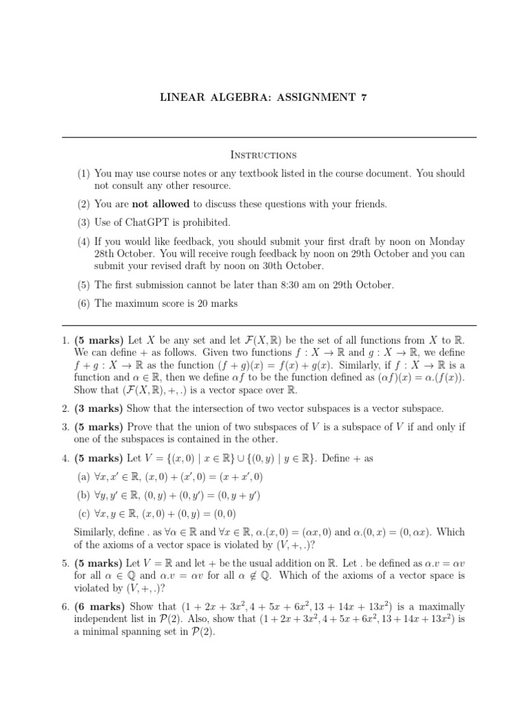 LA Assignment7 | PDF