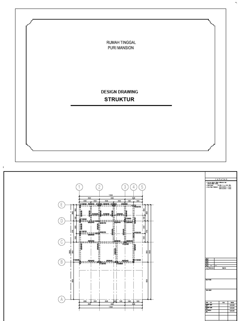 Structure Drawing RT Puri Mansion | PDF