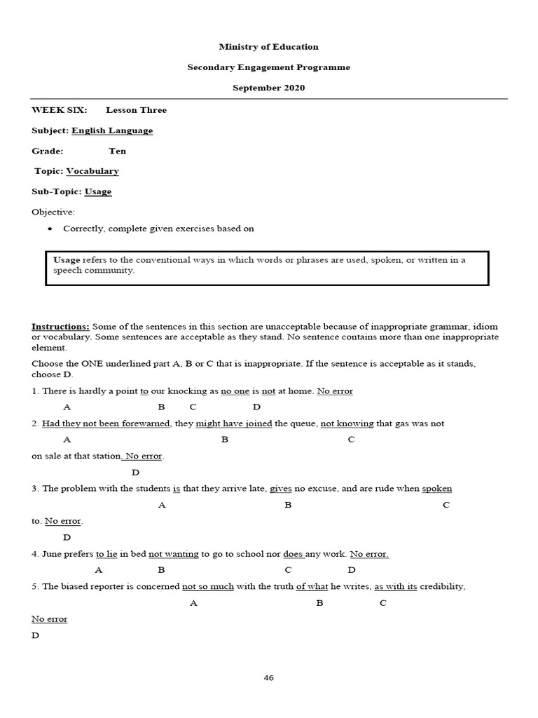 Grade 10 English Language Week 6 Lesson 3 | PDF | English Language | Cognitive Science
