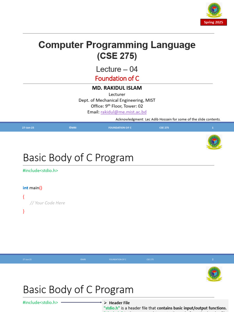 C Programming Basics for Beginners | PDF | Reserved Word | Integer ...