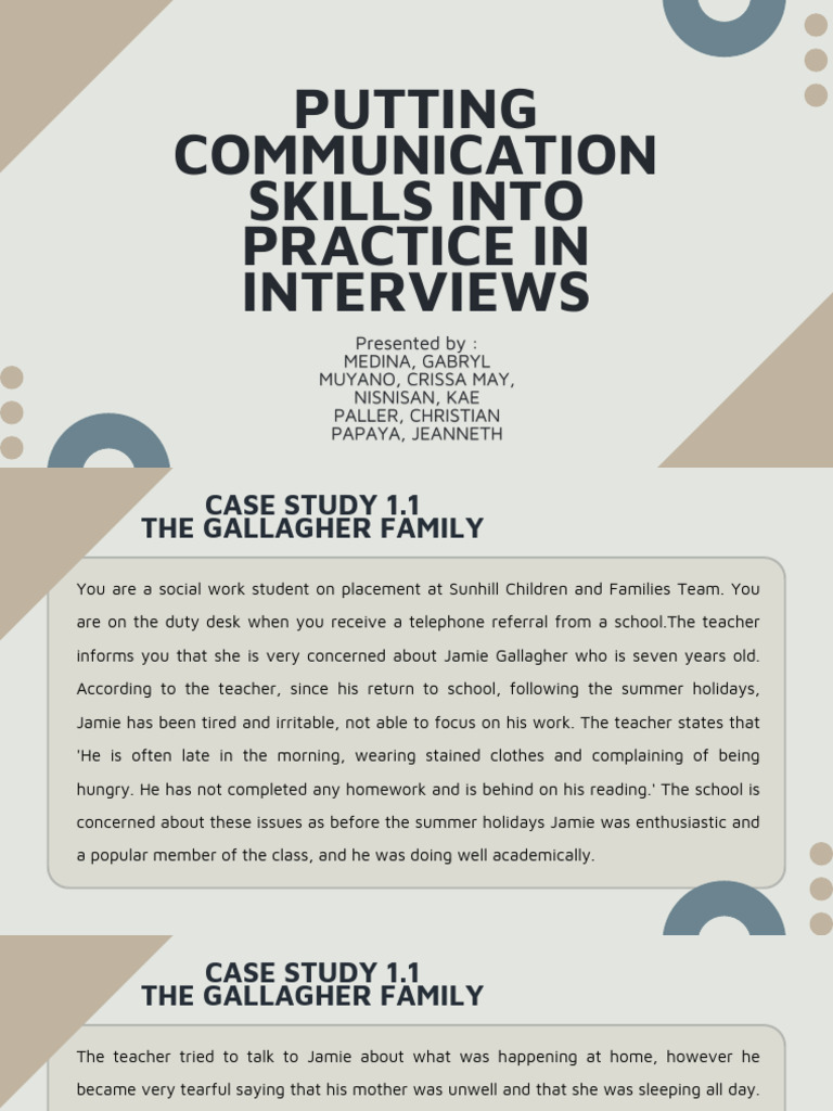 Putting Communication Skils Into Practice in Interviews Soccom Report | PDF