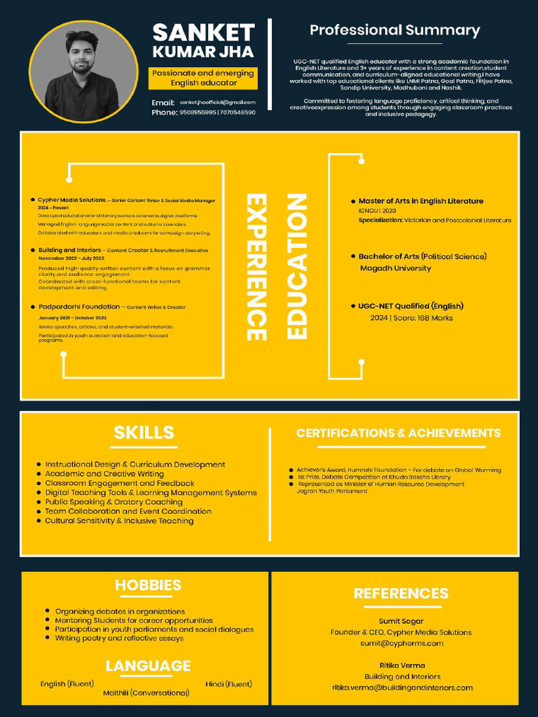Sanket English Faculty | PDF