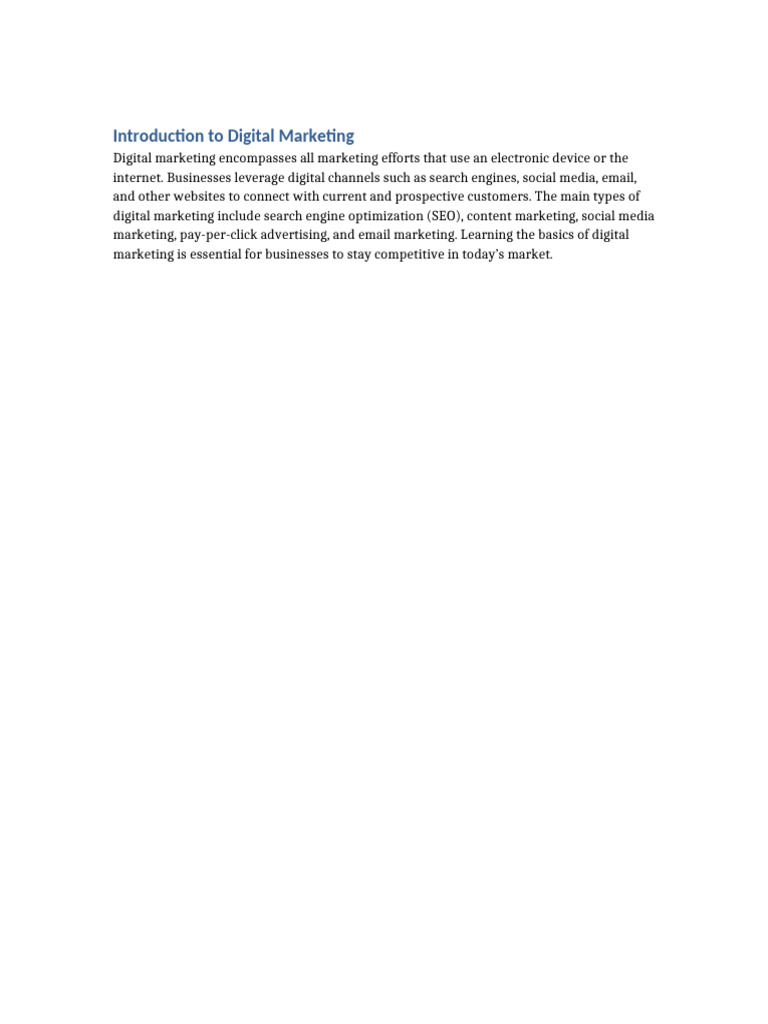 Introduction To Digital Marketing 20250714035652 | PDF