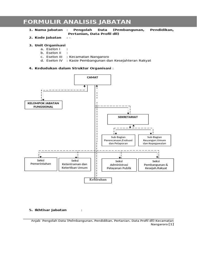 For. Info. Jab. - Pengolah Data (Pembangunan, Pendidikan, Pertanian, Dta Profil DLL) | PDF