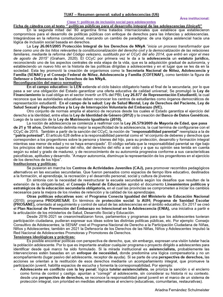 Resumen General U6 | PDF | Igualdad de género | Estudios de género