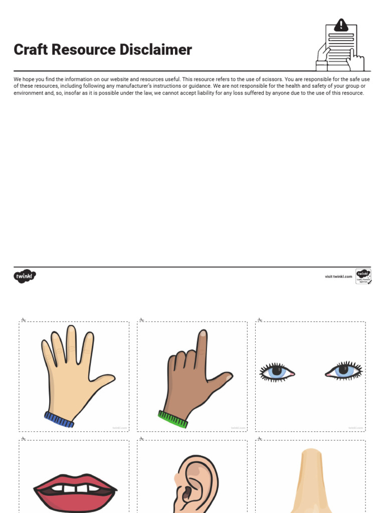Color Parts of The Body Word and Picture Matching Cards | PDF