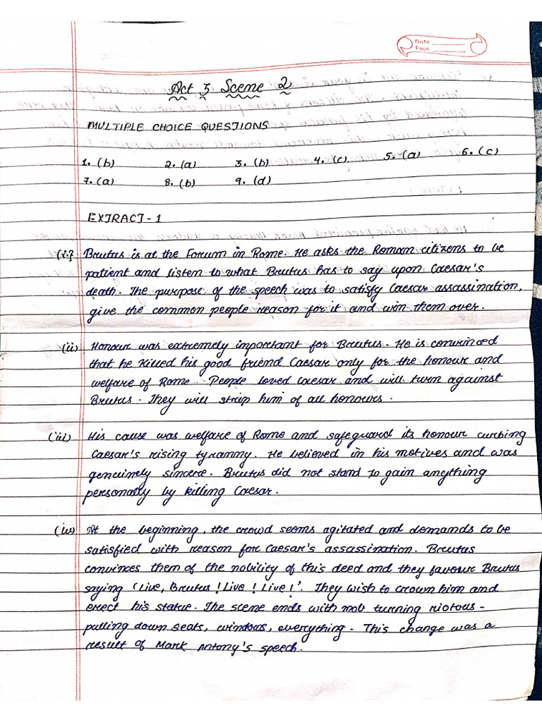 Julius Caesar - Act Iii Scene 2 | PDF