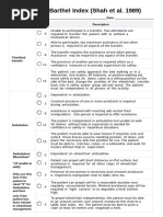 Modified Barthel Index | PDF