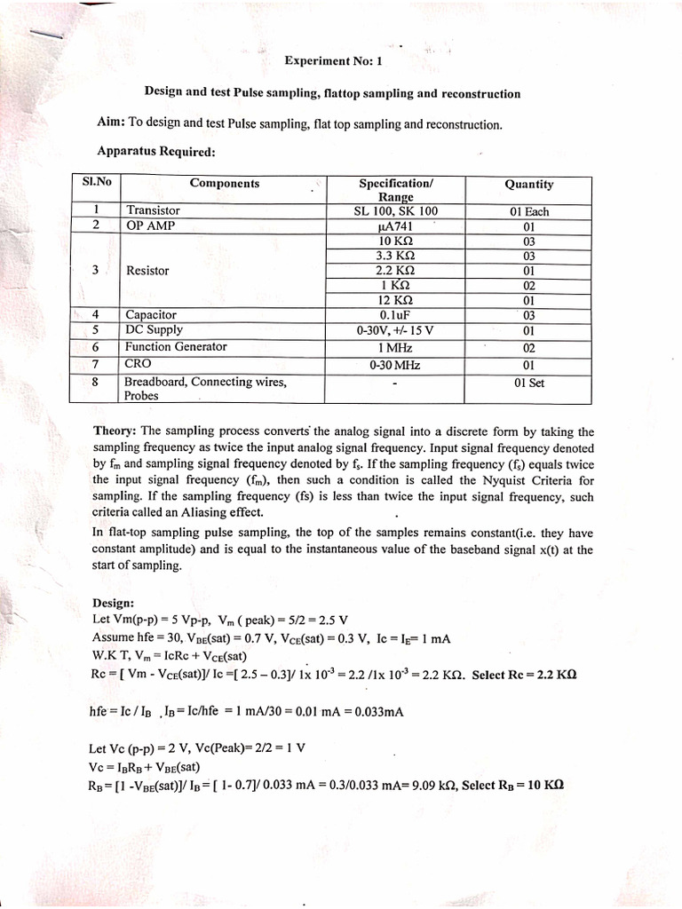 Communication Lab BECL408-Expt - No.1 | PDF