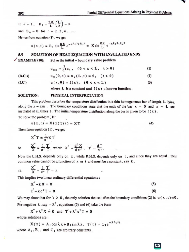 Partial Differential Equation Heat Equation | PDF