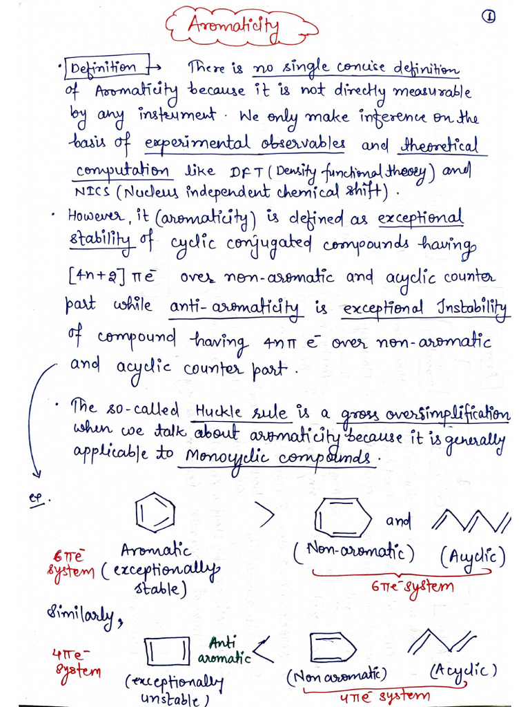 Aromaticity Notes | PDF