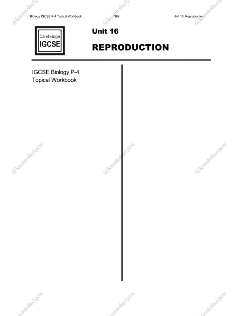IGCSE Biology - Paper 4 (Topical Questions & Answers | PDF