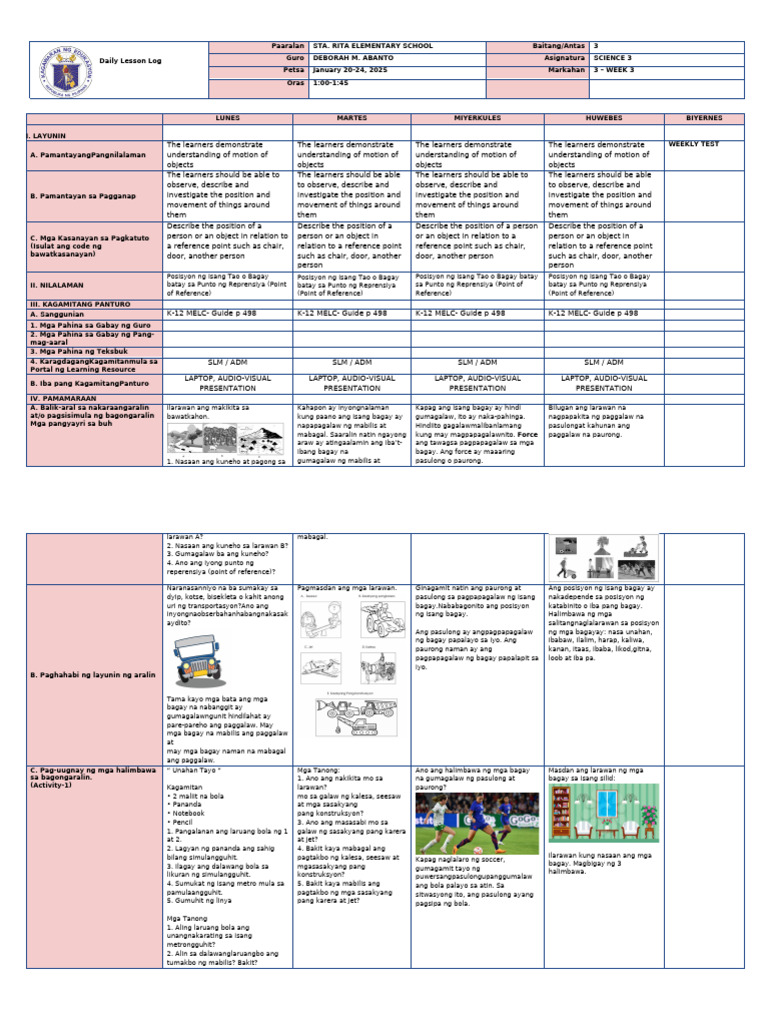 Science 3 - W3 | PDF