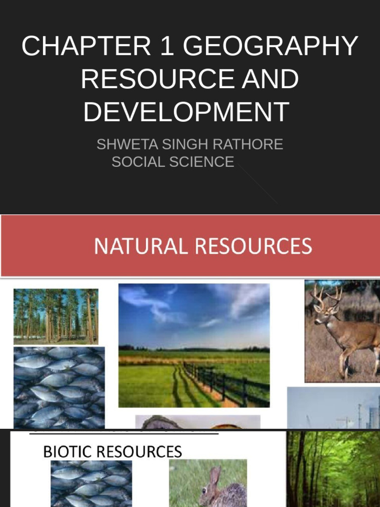 Resources and Development Class X | PDF