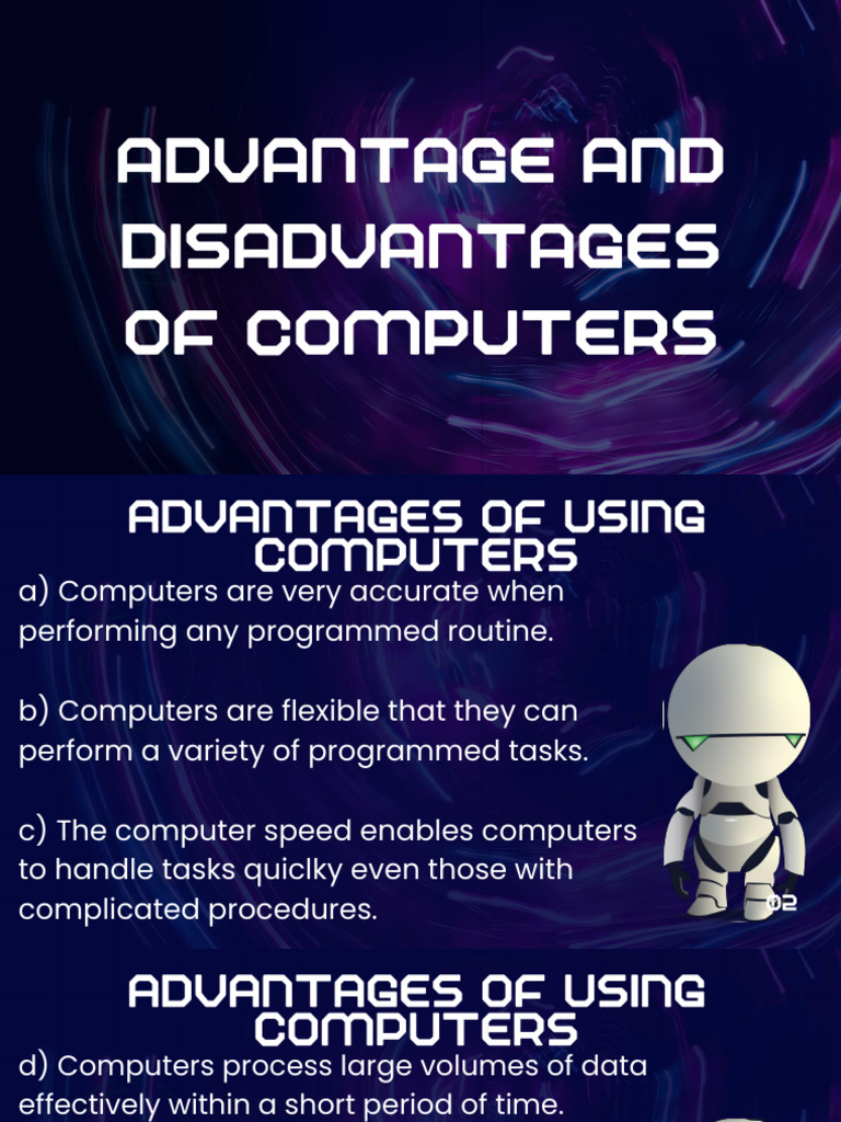 Advantages and Disadvantages of Computers | PDF | Reliability ...