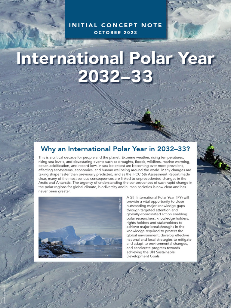 Initial IPY Concept Note - Version October 2023 | PDF | Climate Change ...
