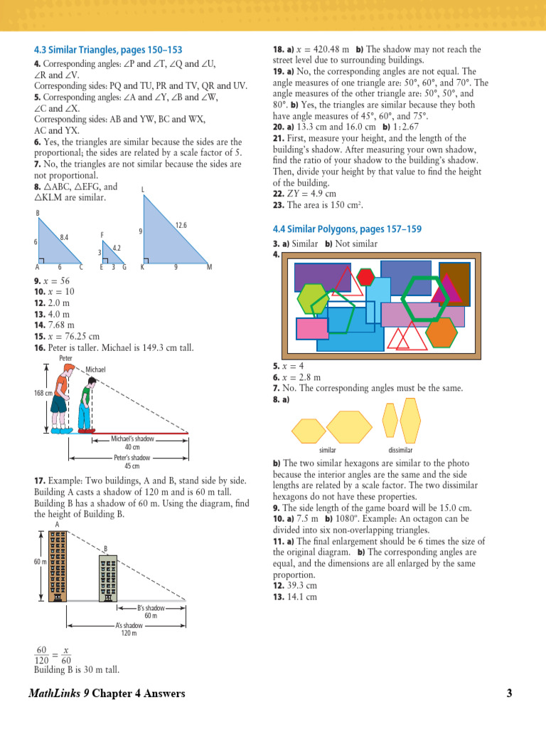 4 3 Textbook Answer Key Pdf Triangle Geometric Shapes
