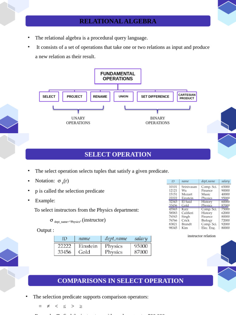 Relational Algebra (Part-1) | PDF | Mathematical Concepts | Mathematical Logic