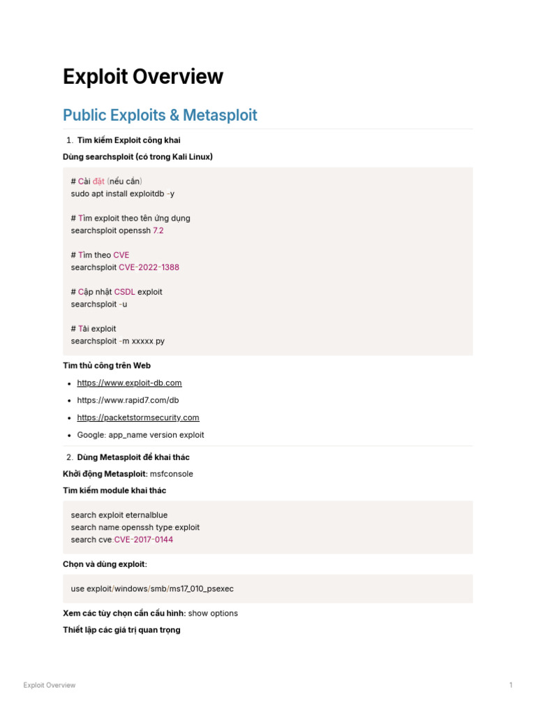 Exploit Overview | PDF