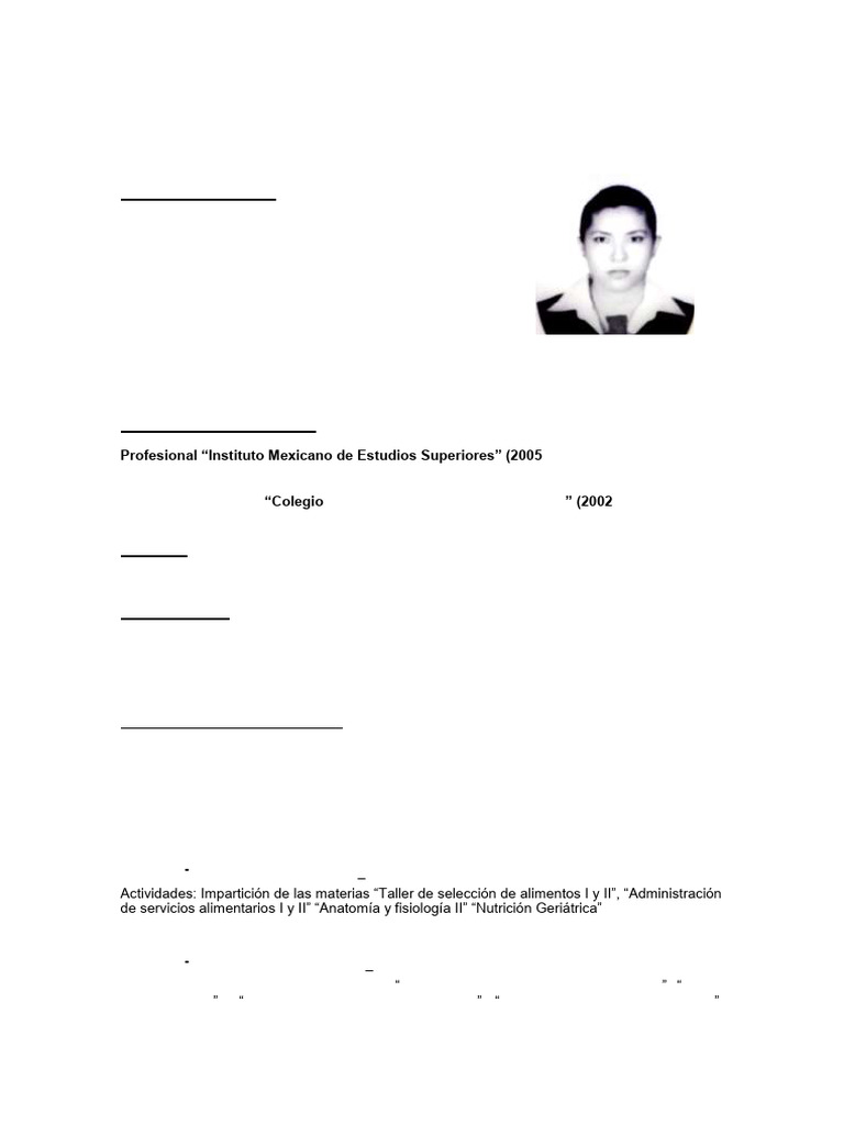 CV Naima Actualizado 25 | PDF | Dietético | Nutrición