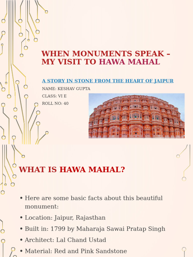 Hawa Mahal PPT Keshav Gupta 6E | PDF