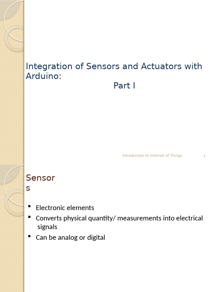 Integration of Sensors and Actuators With Arduino | PDF | Servomechanism | Electric Motor
