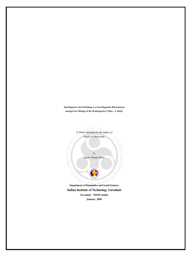 Interlingual Codeswitching As A Sociolinguistic Phenomenon Amongst The ...