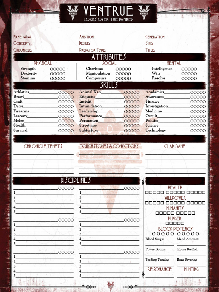 Vampire 5thedition Requiem 4-Page Ventrue VTRStyle Interactive2 | PDF ...