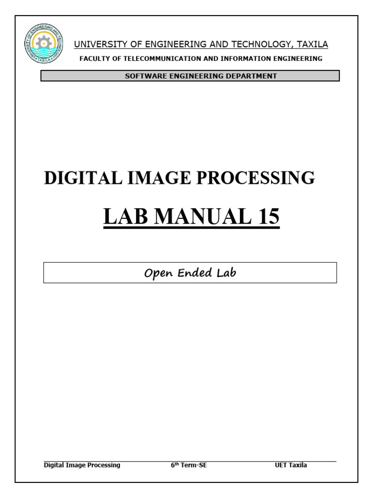 Python Lab Manual for Image Processing | PDF | Frame Rate | Engineering