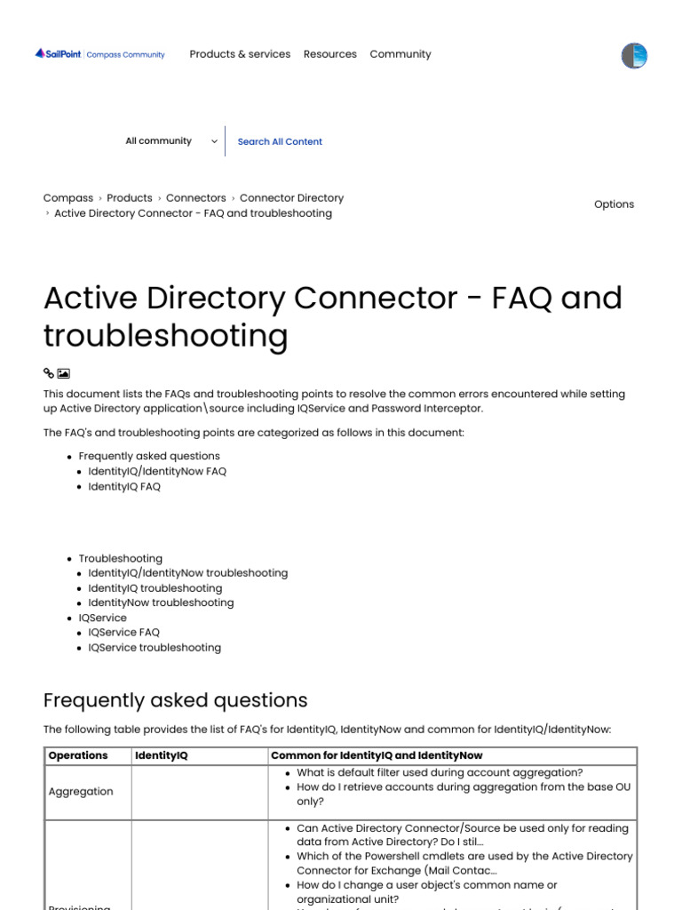 Active Directory Connector FAQs & Troubleshooting | PDF | Active ...