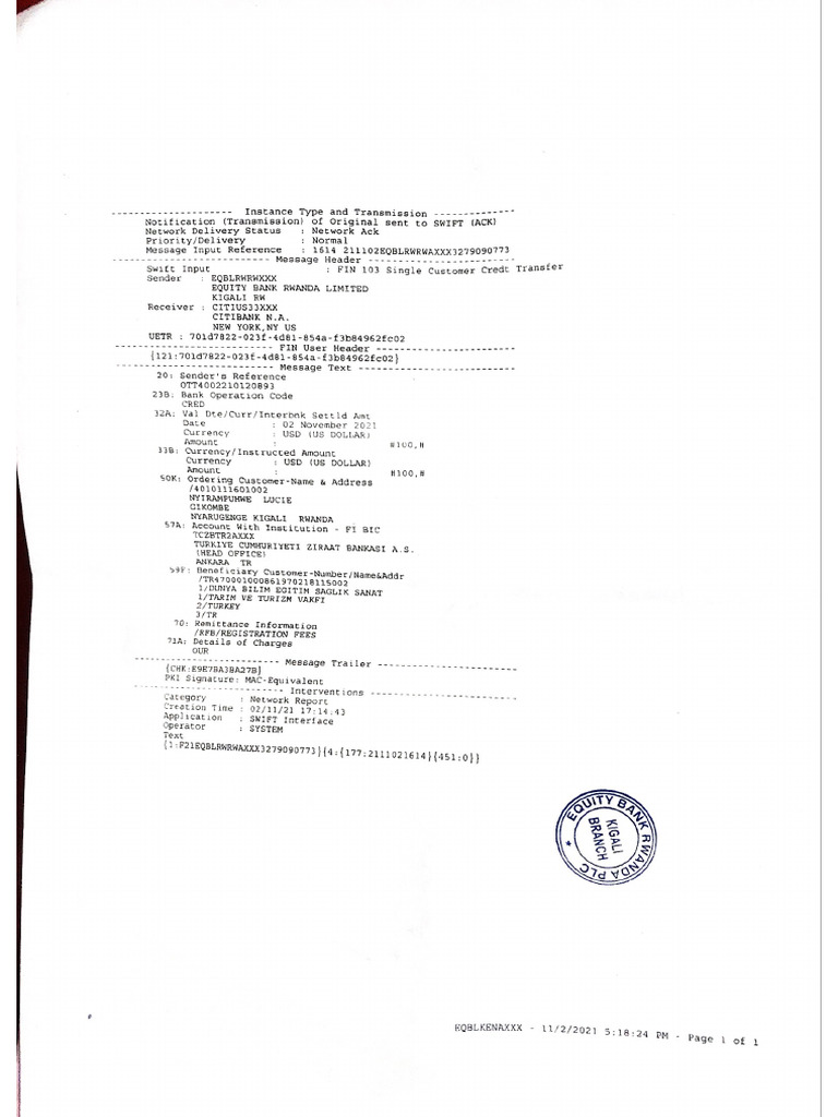 Bank Payment Confirmation | PDF