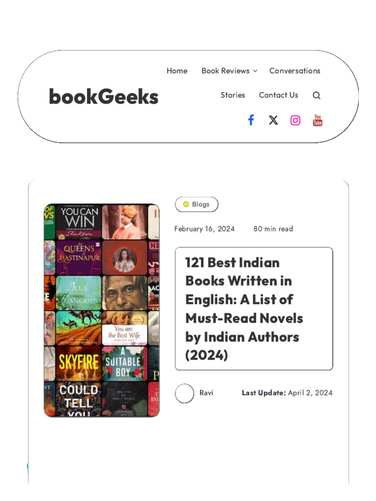 Best Indian Novels in English (2024) | PDF | Ramayana