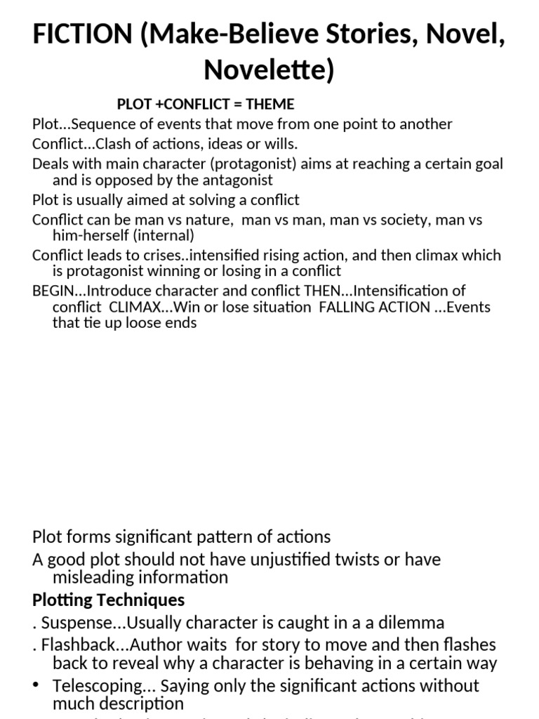 Fiction Writing: Plot, Conflict, and Theme | PDF | Narration