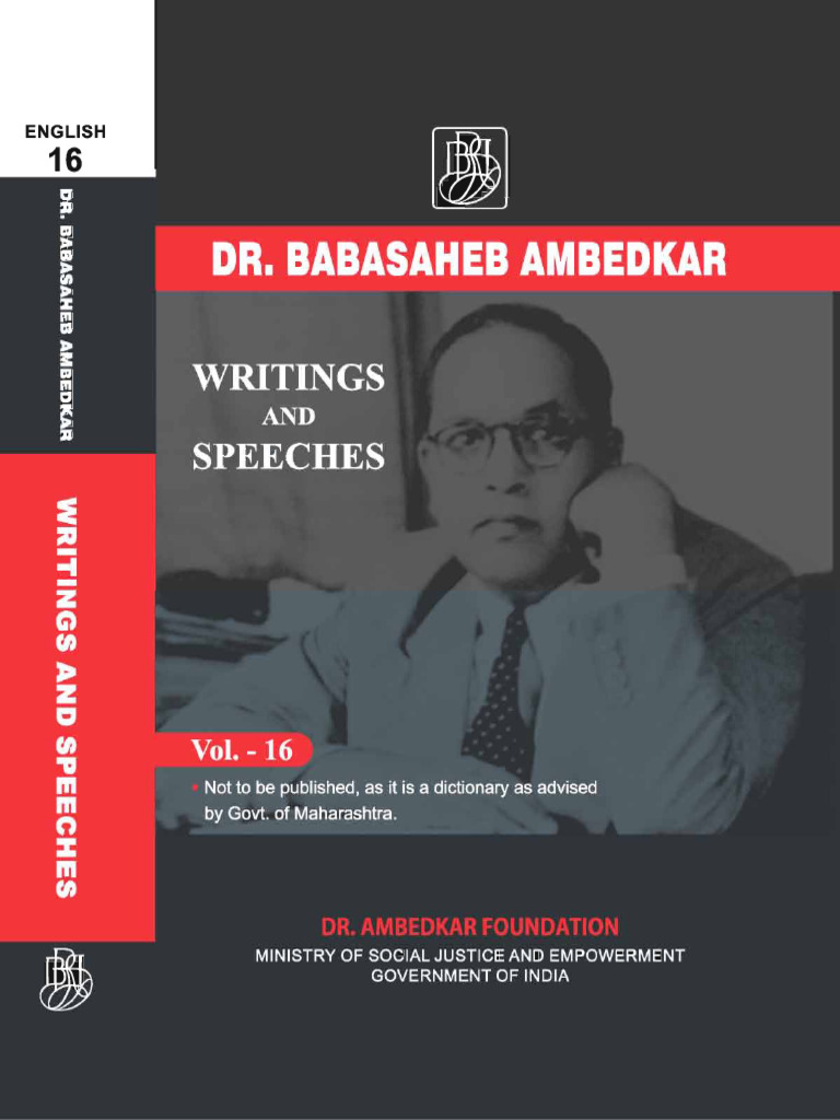 Ambedkar Writings and Speeches Vol. 16 | PDF