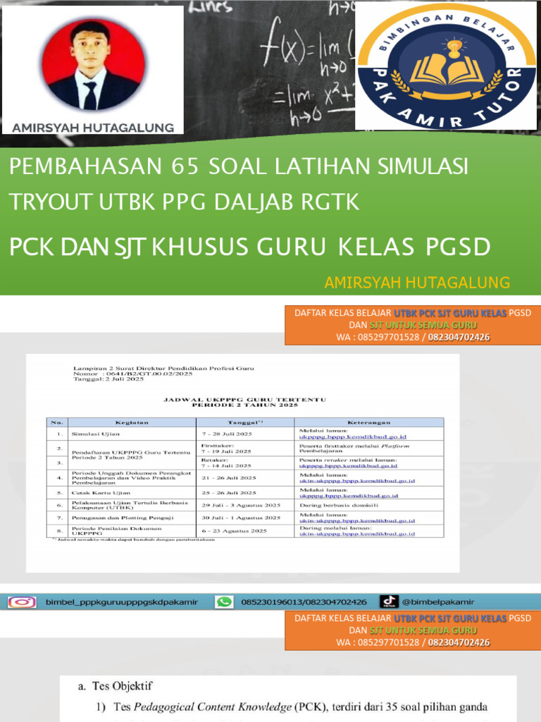 Pembahasan Tryout Guru Kelas PGSD | PDF