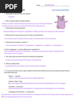 Amoeba Sisters Meiosis Overview | PDF | Meiosis | Chromosome