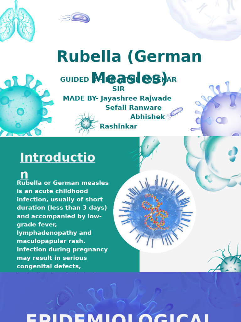 Rubella (German Measles) Rubella or German Measles Is An Acute ...