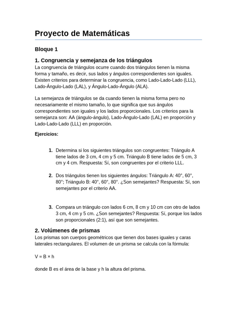 Proyecto - Matematicas - Bloques (1) (Recuperado Automáticamente) | PDF | Triángulo | Esfera