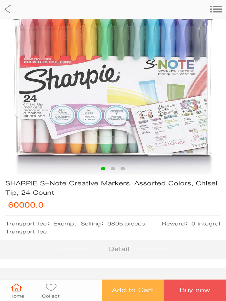 SHARPIE S-Note Creative Markers, Assorted Colors, Chisel Tip, 24 Count ...