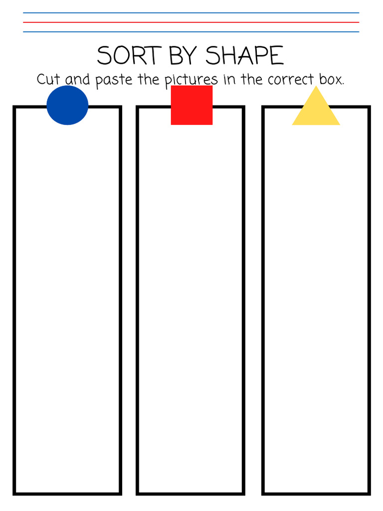 Sort by Shape Worksheet | PDF