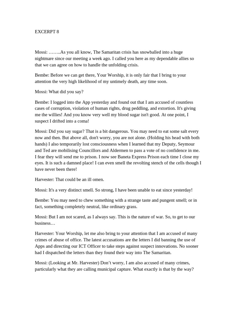 Samaritan Excerpt and Questions | PDF