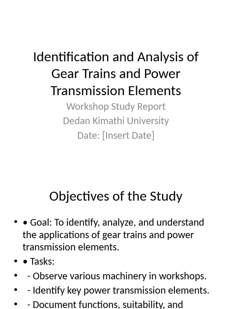 Gear Trains Presentation With Abstract and Introduction | PDF | Gear ...