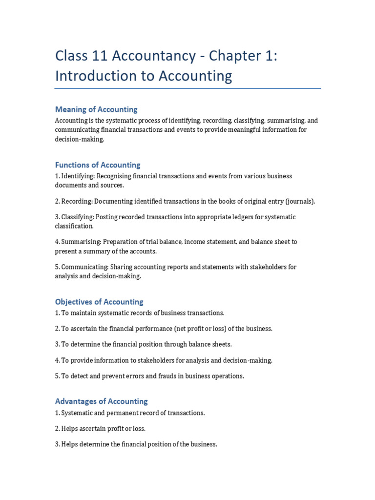 Introduction to Accounting Concepts | PDF | Expense | Accounting