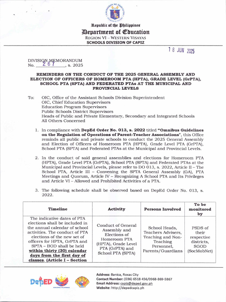 SDM267s2025 Reminders on the Conduct of the 2025 General Assembly and ...